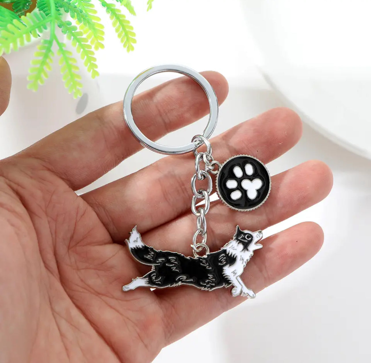 Border Collie Keychain